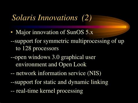 Ppt The Solaris Operating Systems Powerpoint Presentation Free