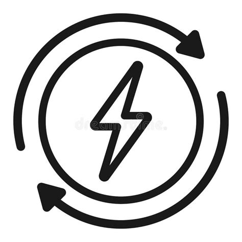 Renewable Energy Line Icon Solar Energy Vector Illustration Stock Vector Illustration Of Bolt