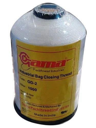 Meter White Gama Industrial PP Bag Closing Thread Packaging Type Reel At Kg In Raichur