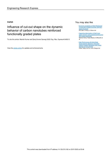 Pdf Influence Of Cut Out Shape On The Dynamic Behavior Of Carbon