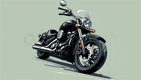 摩托车ai数字艺术 黑色运动摩托车的插画 Ai平面元素免费下载png格式4032像素编号70751764 千图网