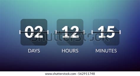 Flip Countdown Timer Vector Clock Counter Stock Vector Royalty Free