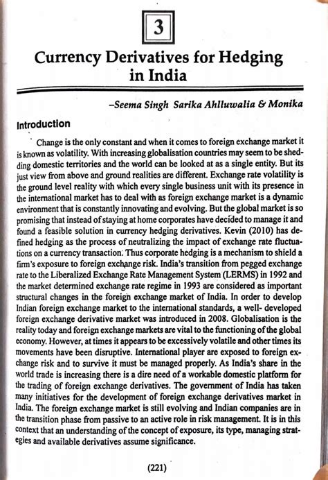 Pdf Currency Derivatives For Hedging In India Pdf Currency Derivatives For Hedging In India