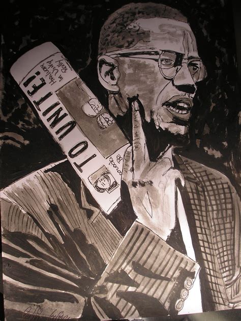 Malcom X Art Character Fictional Characters