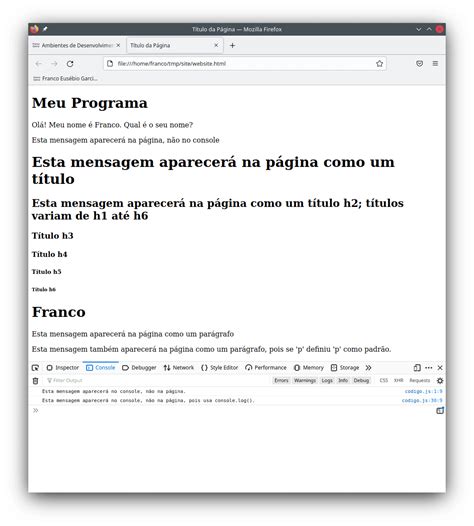 Development Environments Javascript Programming Setup · Franco Garcia