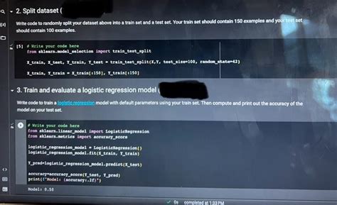 Solved In Pyhton Please I Have Provided A Trained Logistic Chegg
