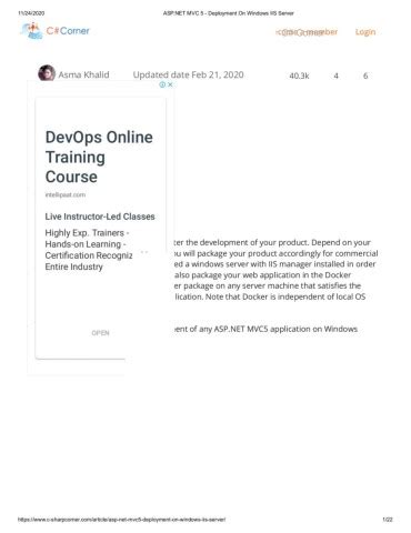 ASP NET MVC 5 Deployment On Windows IIS Server Flipbook By