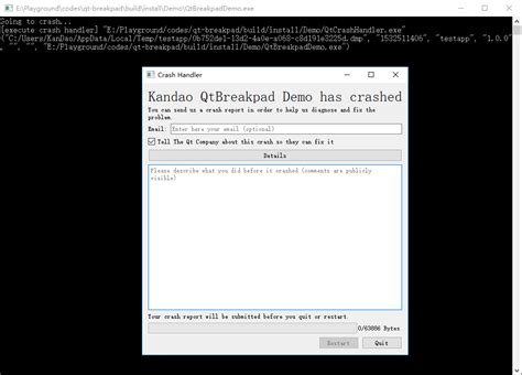 GitHub KandaoVR Qt Breakpad This A Demo To Handle C Crash With Google Breakpad And Launch A