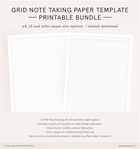 Printable Grid Paper A4