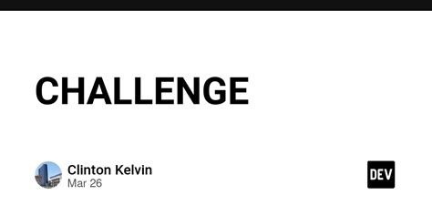 challenge dev community