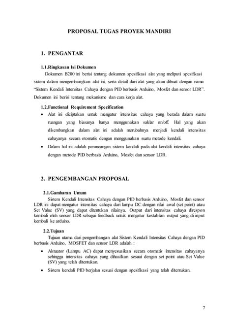Perancangan Sistem Kendali Pid Intensitas Cahaya Dengan Arduino Uno