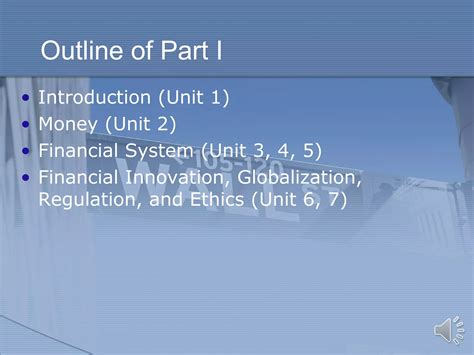 Part I: Overview of Financial System | PPS | Business | Business and Finance