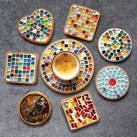 Steampunk Mosaic Coasters How To Mosaic With Resin Artofit