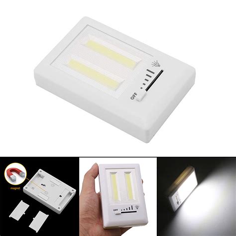 Ultra Bright Magnetic Mini Cob Led Wall Light Lamp Battery Operated With Inbuilt Switch Magic