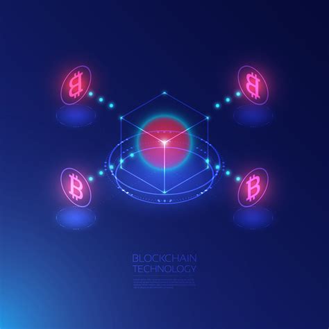 Isometric Bitcoin Block Chain 702178 Vector Art At Vecteezy