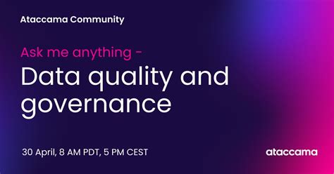 Ataccama On Linkedin Ataccama Data Community Datacommunity Ama Dataquality…