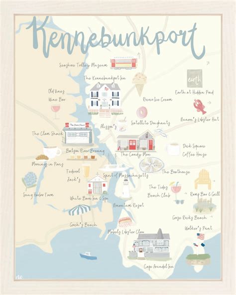 Top Tourist Attraction And Places Map Of Kennebunkport Usa Tourist