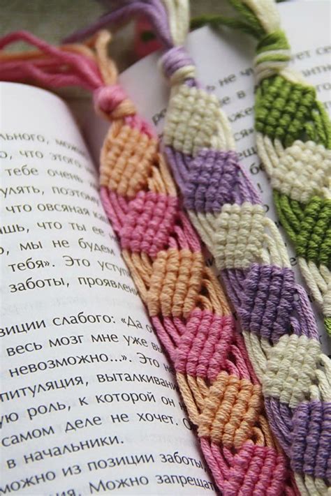 Macrame Bookmark Tutorial Macrame Pattern Macrame Knots Marcador de Macramé Макраме зак
