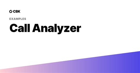 Call Analyzer Ai Chatbot