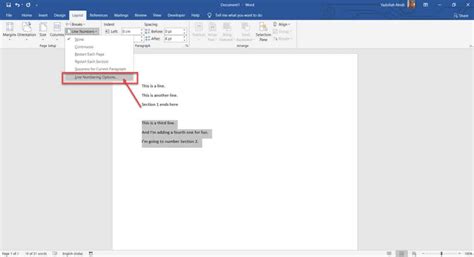 How To Add Line Numbers In Word