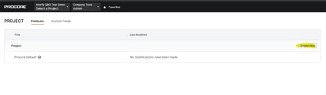 Project Setup Using Procore Custom Field Interfy Help