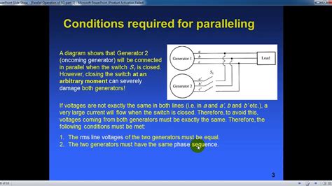 Ac Machines Ii Parallel Operation Of Synchronous Generators Part 1 Youtube