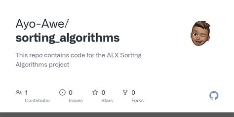 Github Ayo Awesortingalgorithms This Repo Contains Code For The