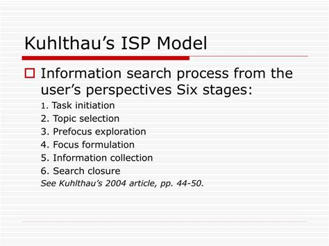 Ppt Information Seeking Processes And Models Powerpoint Presentation Id6106398