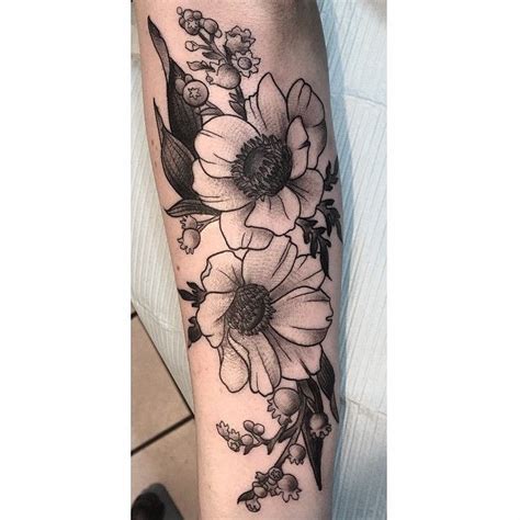 Anemone Flower Tattoo Designs