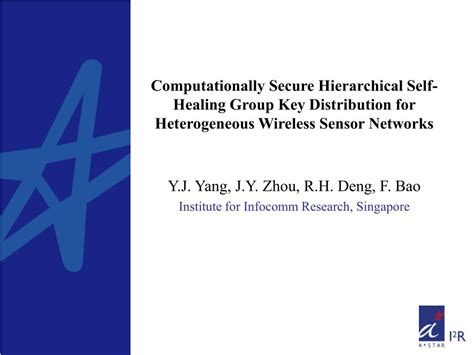 ppt computationally secure hierarchical self healing group key