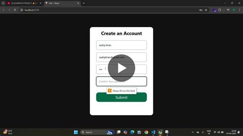 Reactjs Frontenddevelopment Webprojects Formvalidation Tailwindcss Sadiq Khan