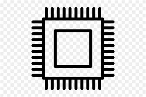Cpu Processor Clipart Flat Design On White Background Vector Cpu