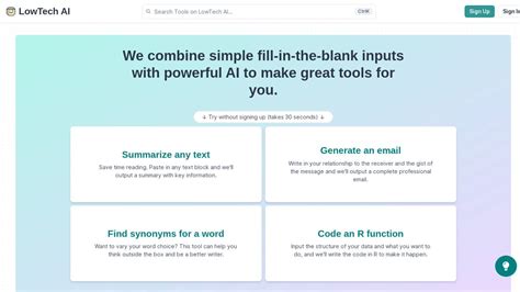 Lowtech Ai Features Alternatives Faq And More Toolerific