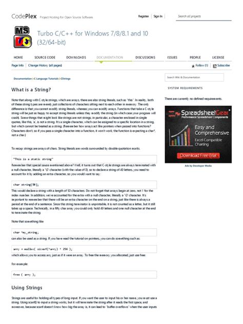 turbo c c for windows 7 8 8 1 and 10 32 64 bit codeplex pdf