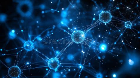 Luminous Blue Molecular Structure Connected Nodes Bright Energy Pathways Crisp Focus Vibrant