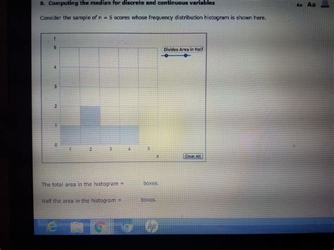 Solved 8 Computing The Median For Discrete And Continuous