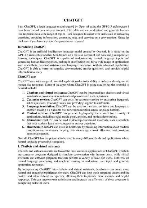 Chatgpt CHATGPT I Am ChatGPT A Large Language Model Created By Open AI Using The GPT Studocu