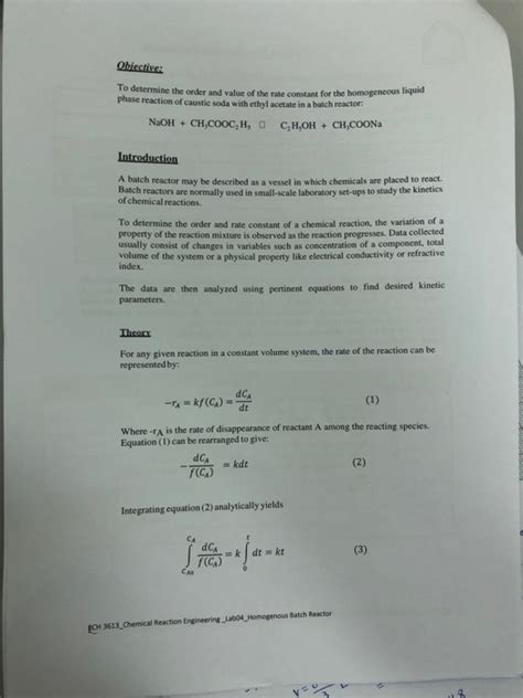 Solved Obiective To Determine The Order And Value Of The