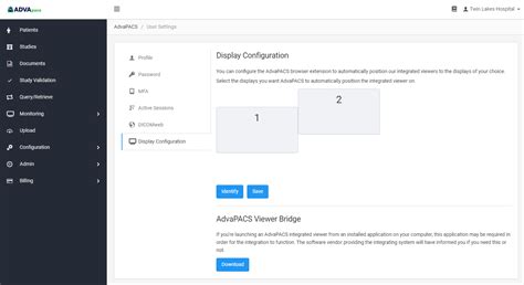 Display Configuration Advapacs Docs
