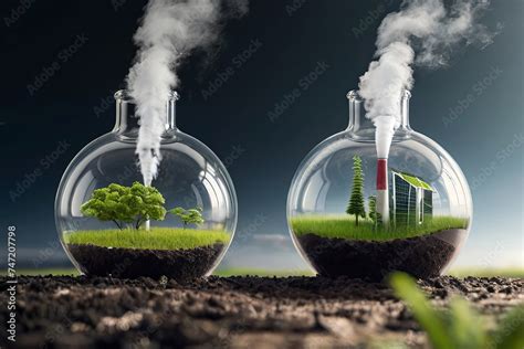 Sustainable Co2 Reduction And Carbon Footprint Management Concept