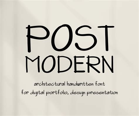 Architecture Font Handwritten Font For Designers Canva Autocad Print Lettering I Post Modern