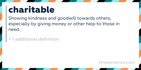 Charitable Definition Meaning And Examples In English