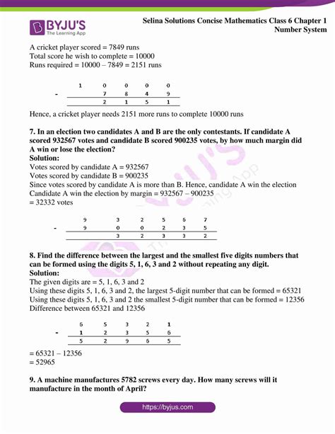 Selina Solutions Concise Mathematics Class 6 Chapter 1 Number System Exercise 1 B Get Pdf