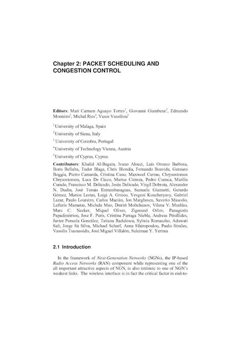 Pdf Chapter 2 Packet Scheduling And Congestion Control Dokumentips