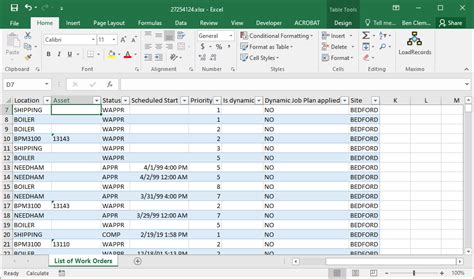 Connect From Excel To Maximo Table Via Maximo User Account Maximo