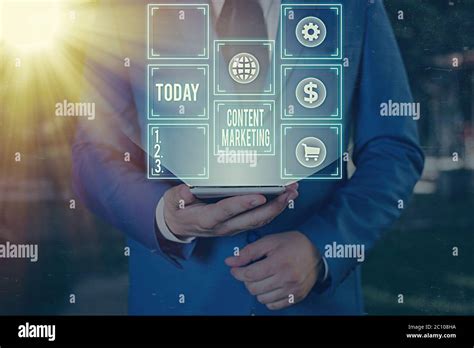 Conceptual Hand Writing Showing Content Marketing Concept Meaning Involves The Creation And