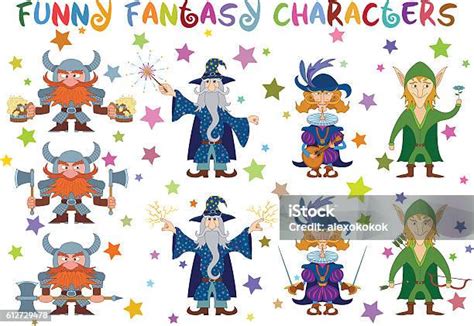 Ilustración De Héroes De Fantasía Y Más Vectores Libres De Derechos De Adulto Adulto Barba