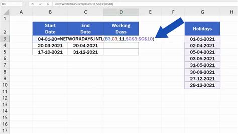 How To Calculate Working Days In Excel