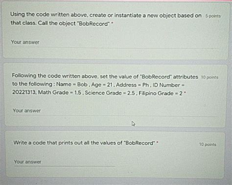 Solved Using The Code Written Above Create Or Instantiate