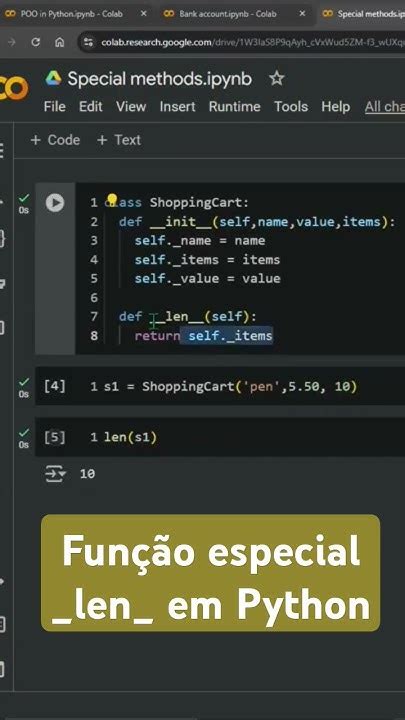 função especial len em python aprenderpython programação pythonoop coding pythondeveloper